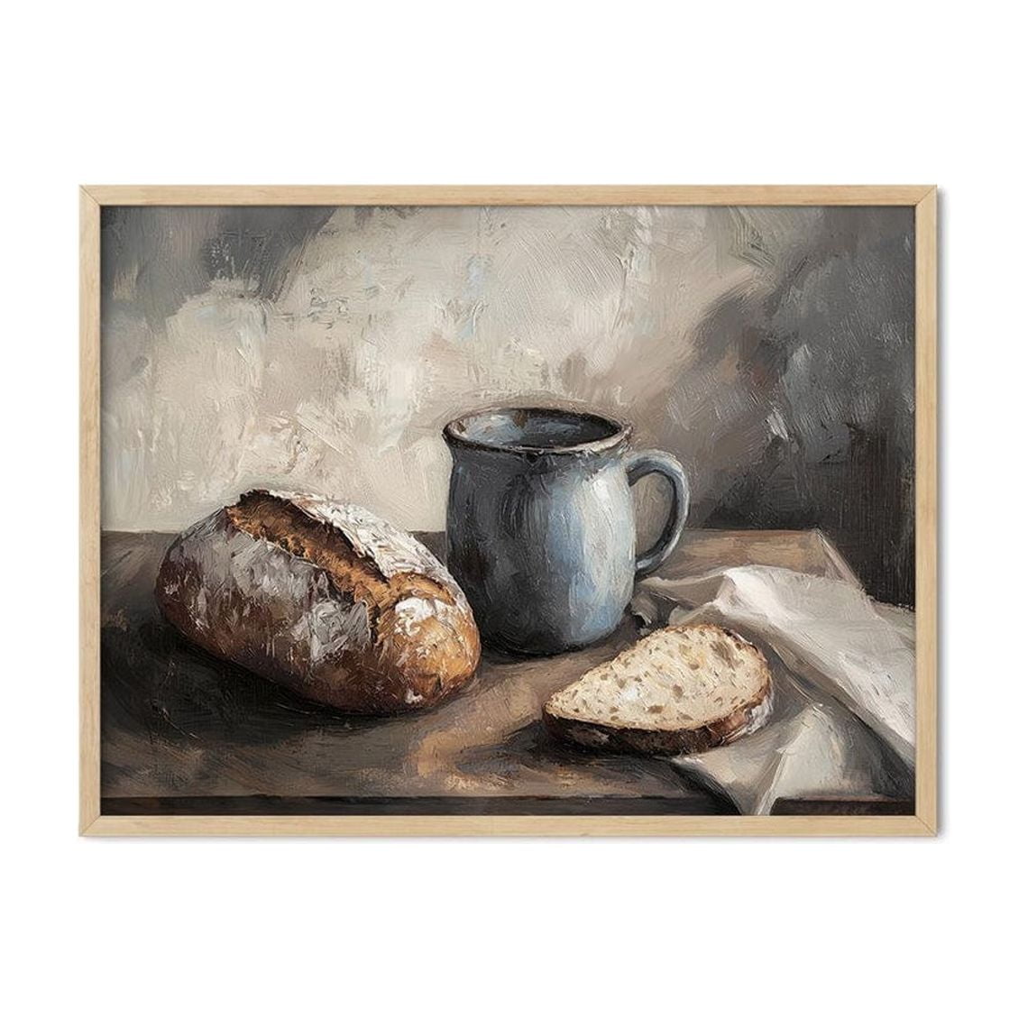 PosterArt Sourdough Bread Poster Wall Art, Rustic Bakery Illustration ...
