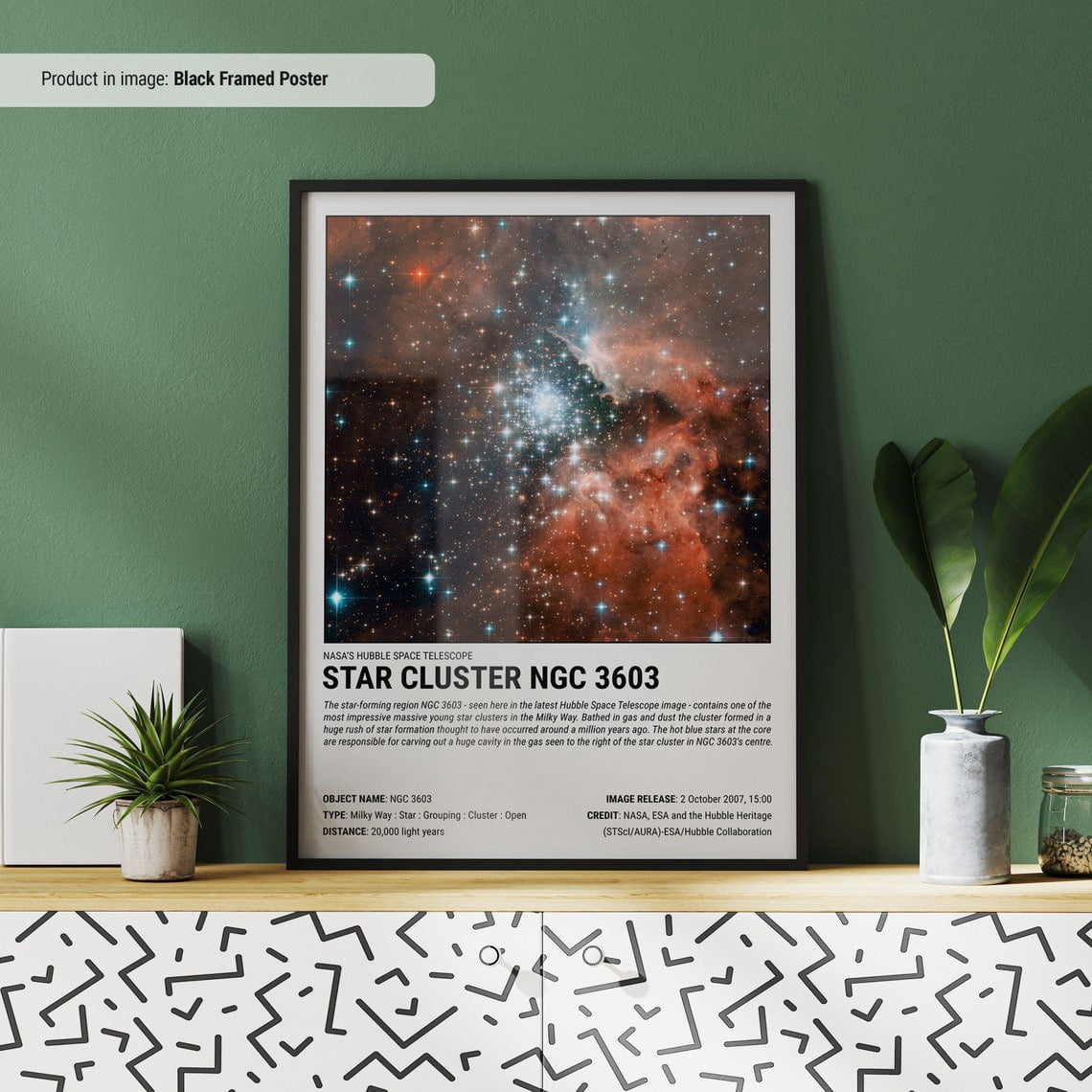 PosterArt Star Cluster Poster Space Posters Hubble Telescope Space Wall ...