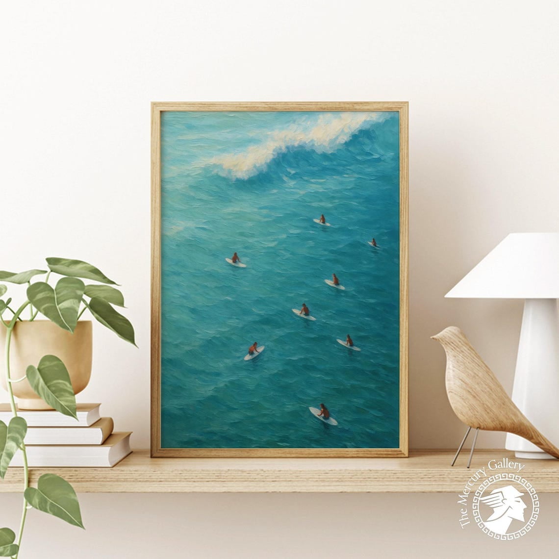PosterArt Surfer Poster, Coastal Wall Art Print, Beach Home Decor ...