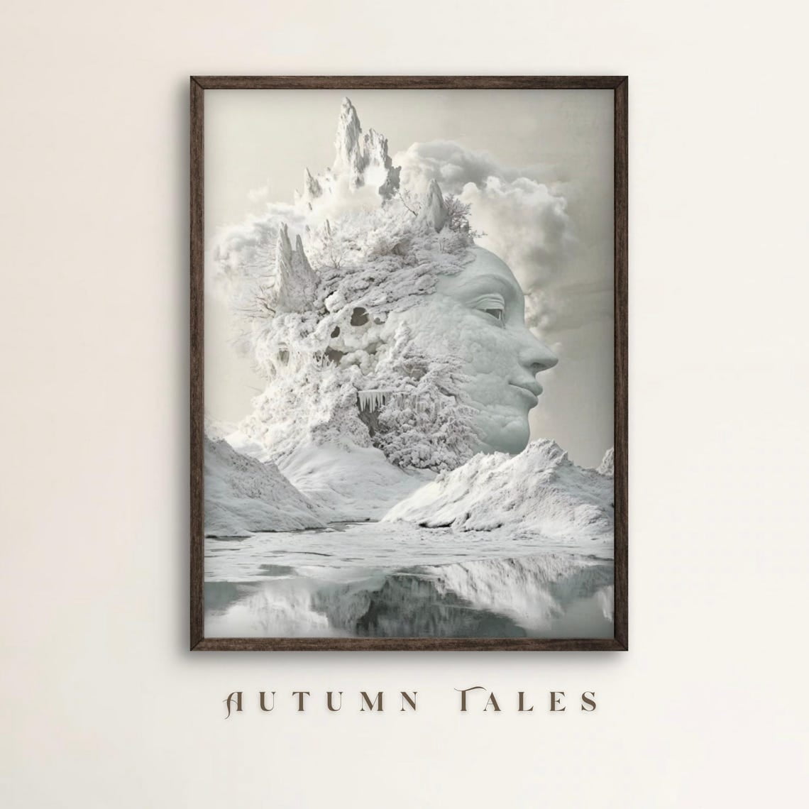 PosterArt Surrealism Winter Landscape Poster, Mother Earth Emerging ...