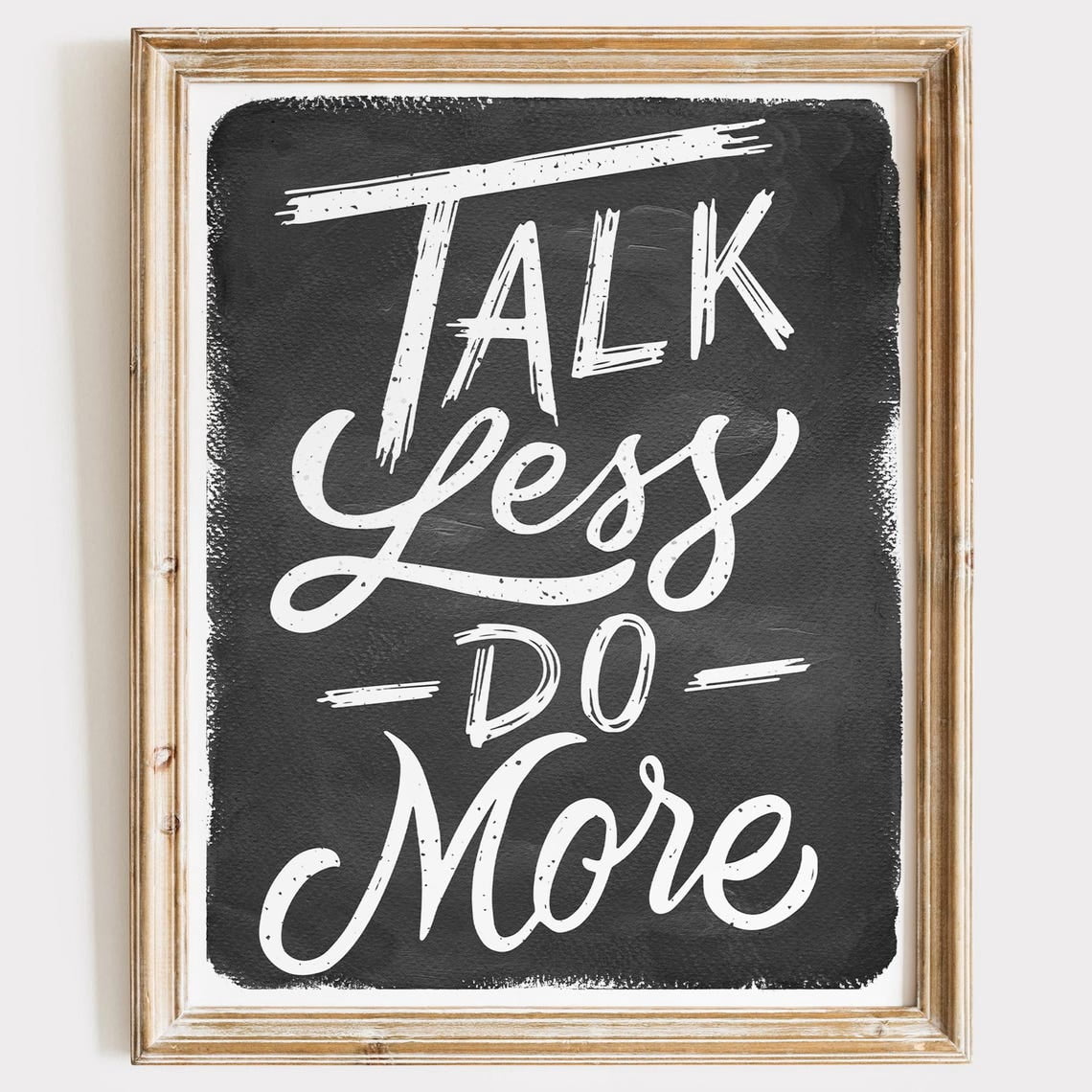 PosterArt Talk Less Do More Black and White Art Print Motivational Wall ...