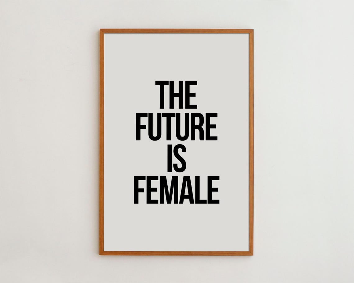 PosterArt The Future Is Female Print Poster Modern Feminist Wall Art ...