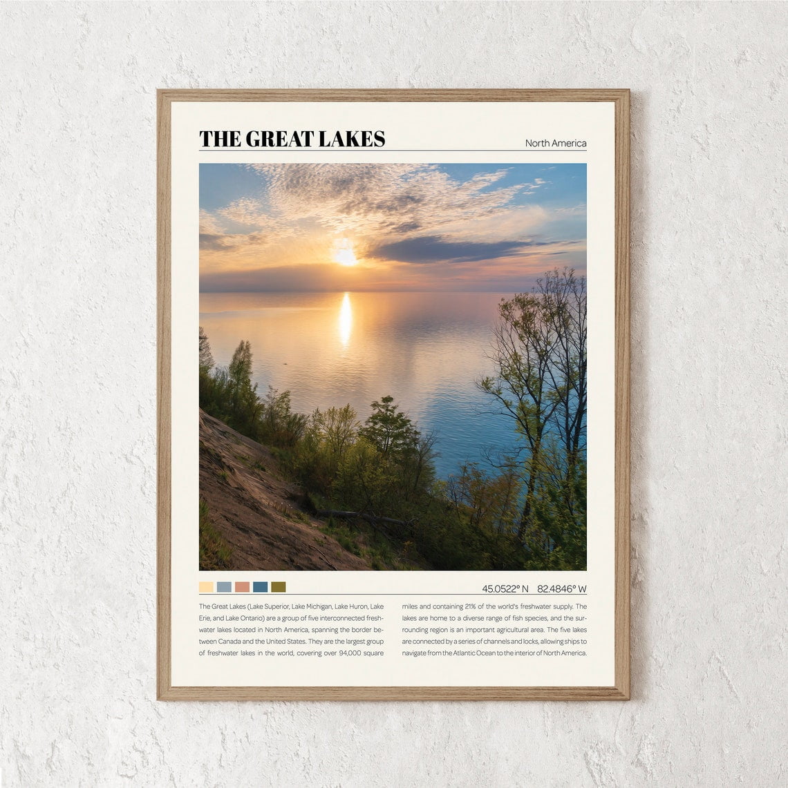 PosterArt The Great Lakes Print, Great Lakes Wall Art, Great Lakes ...