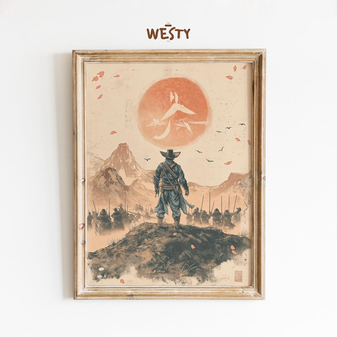 PosterArt The Ronin Gunslinger Samurai Cowboy Battle Art Western ...