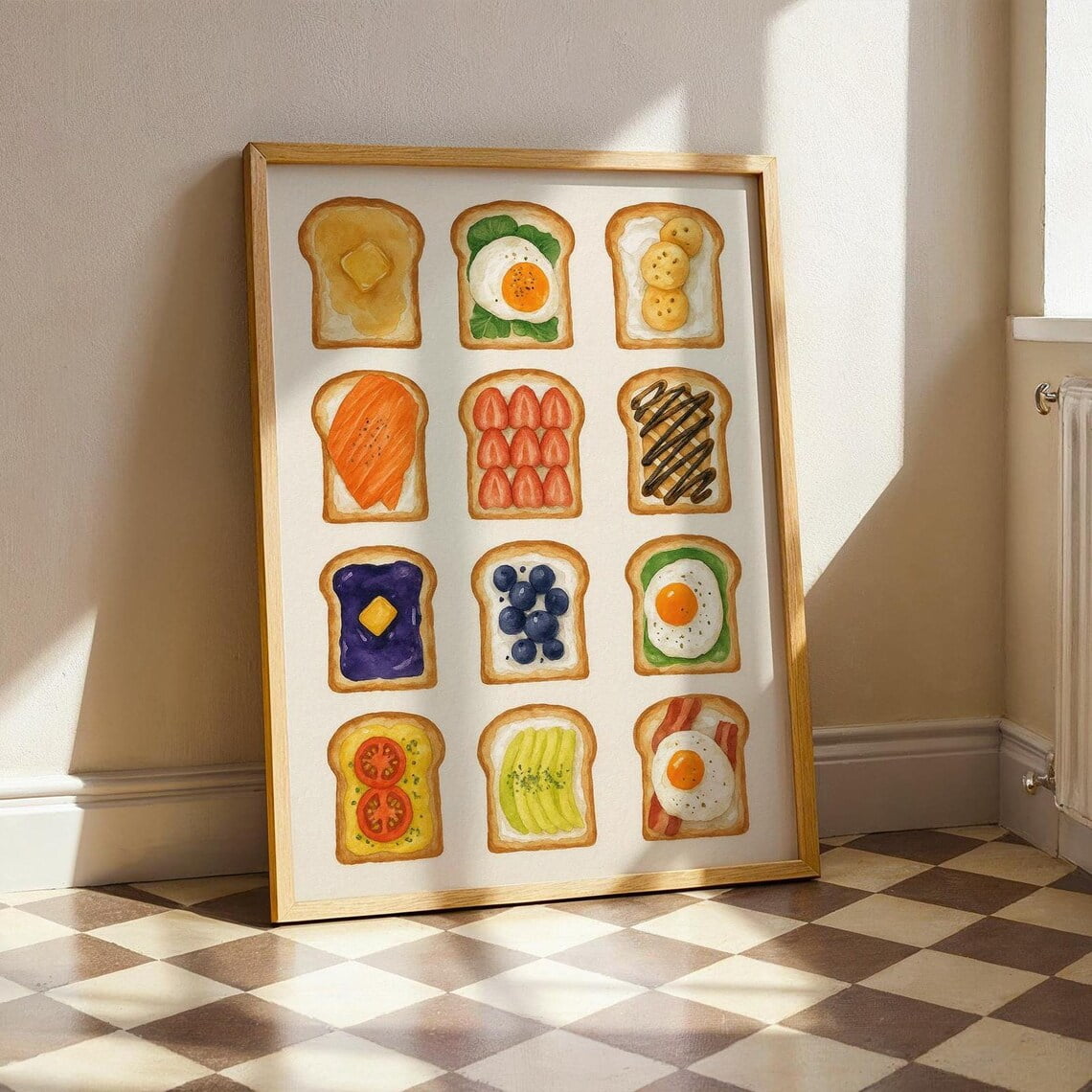 PosterArt Toast Poster, Trendy Kitchen Foodie Wall Decor, 8x12 UNFRAMED ...