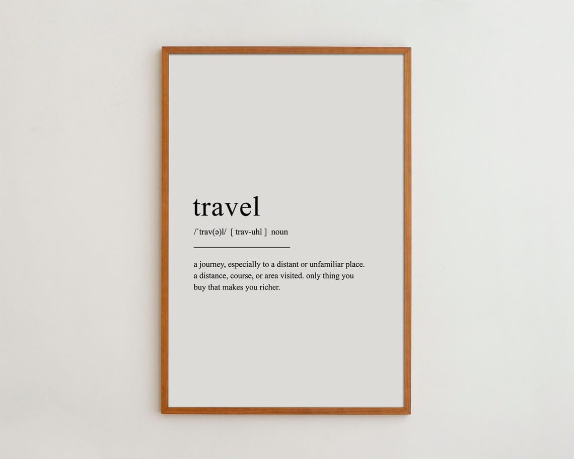 PosterArt Travel Definition Art Print Poster Scandinavian Black and ...