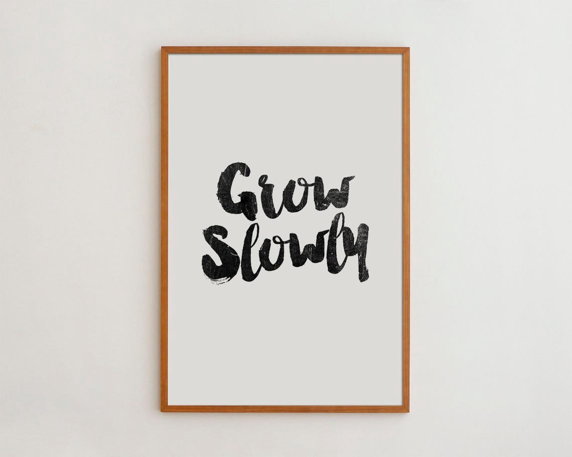 PosterArt Typography Wall Art Print Poster for Nursery Decor Black and ...