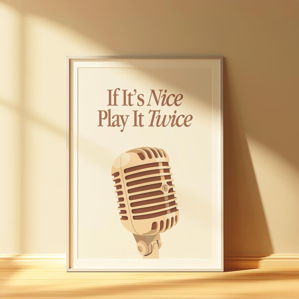 PosterArt Vintage Microphone Art Print Poster Retro Music Studio Decor ...