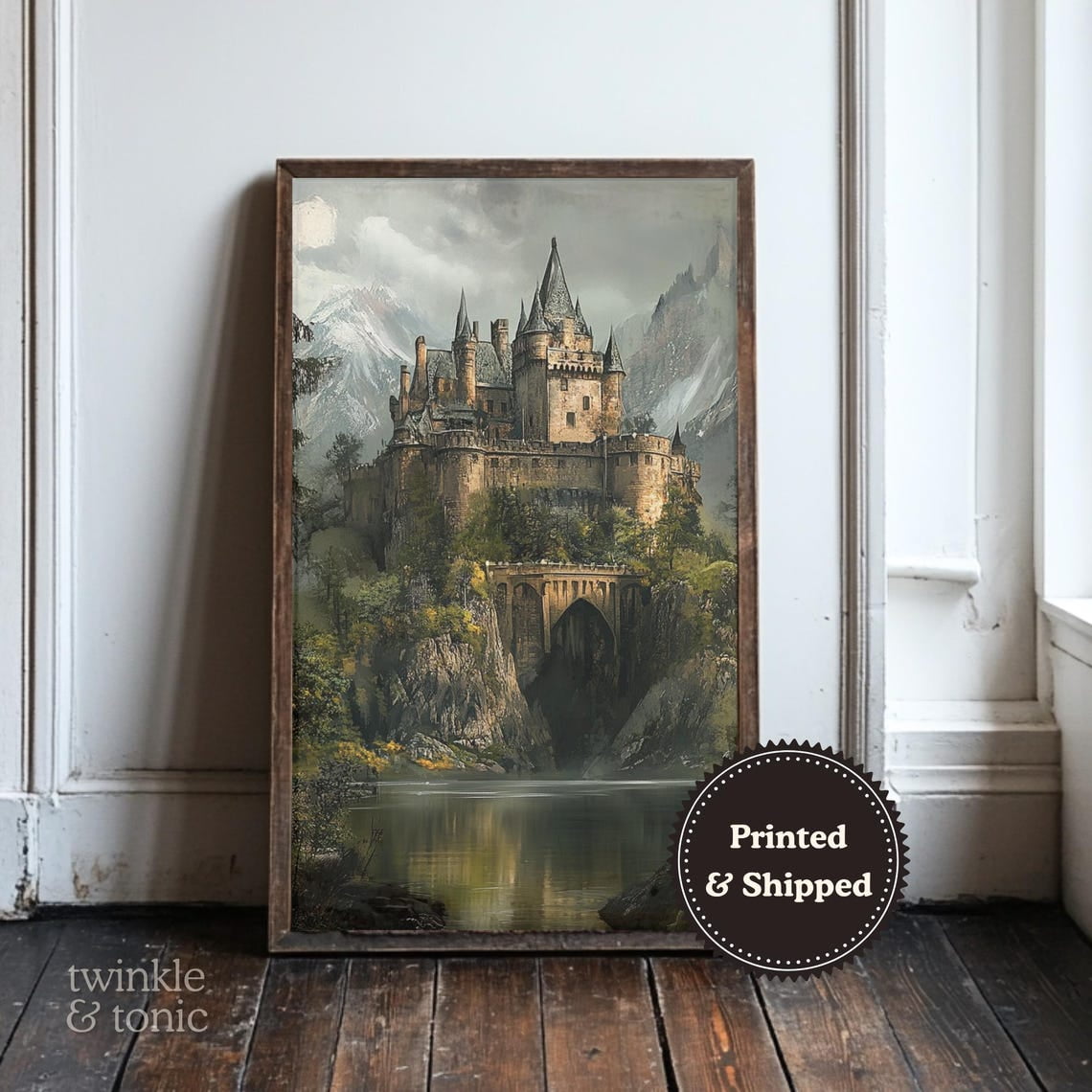 PosterArt Vintage Renaissance Castle Art Print Moody Antique Wall Décor ...