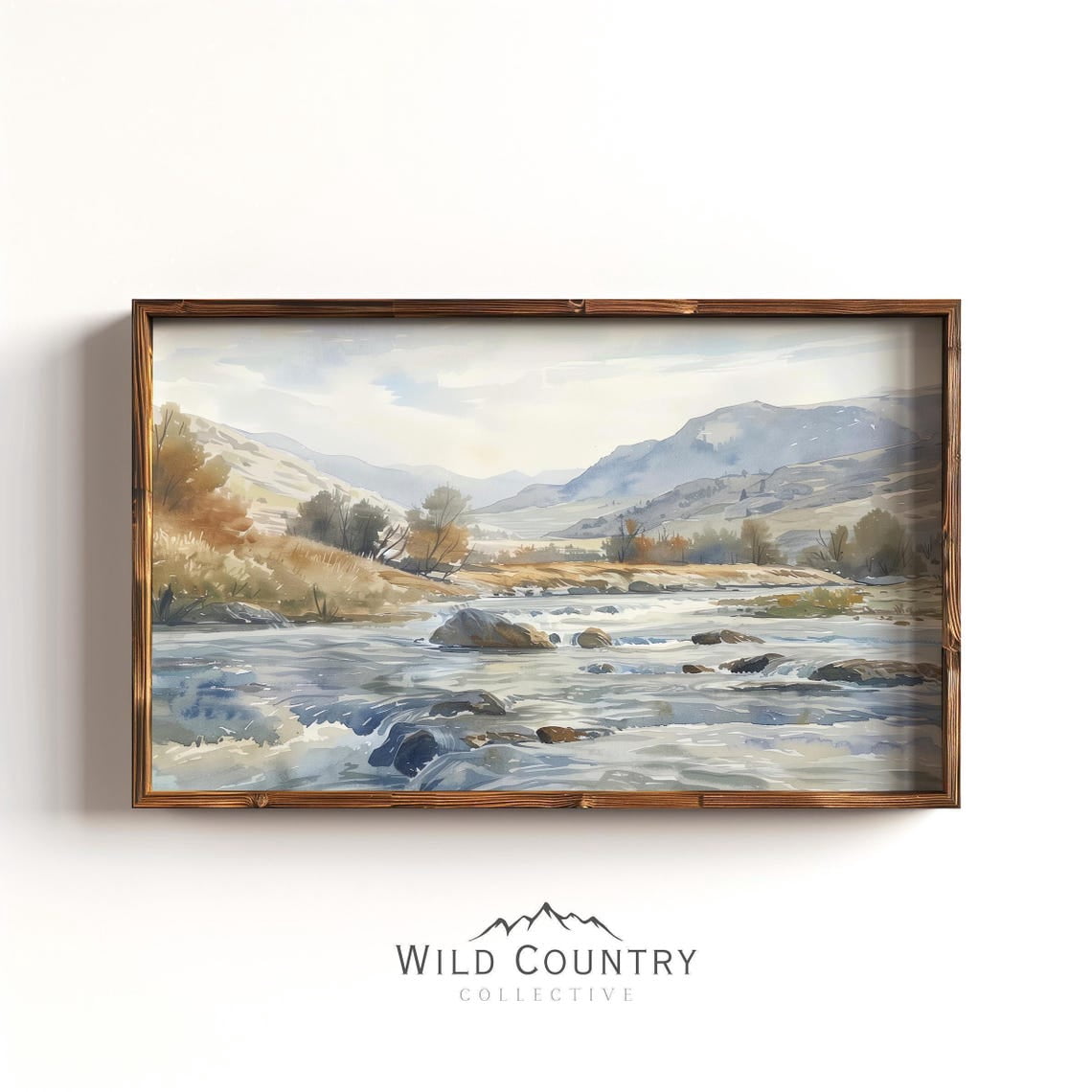 PosterArt Vintage Rushing River Poster Country Landscape Wall Art ...