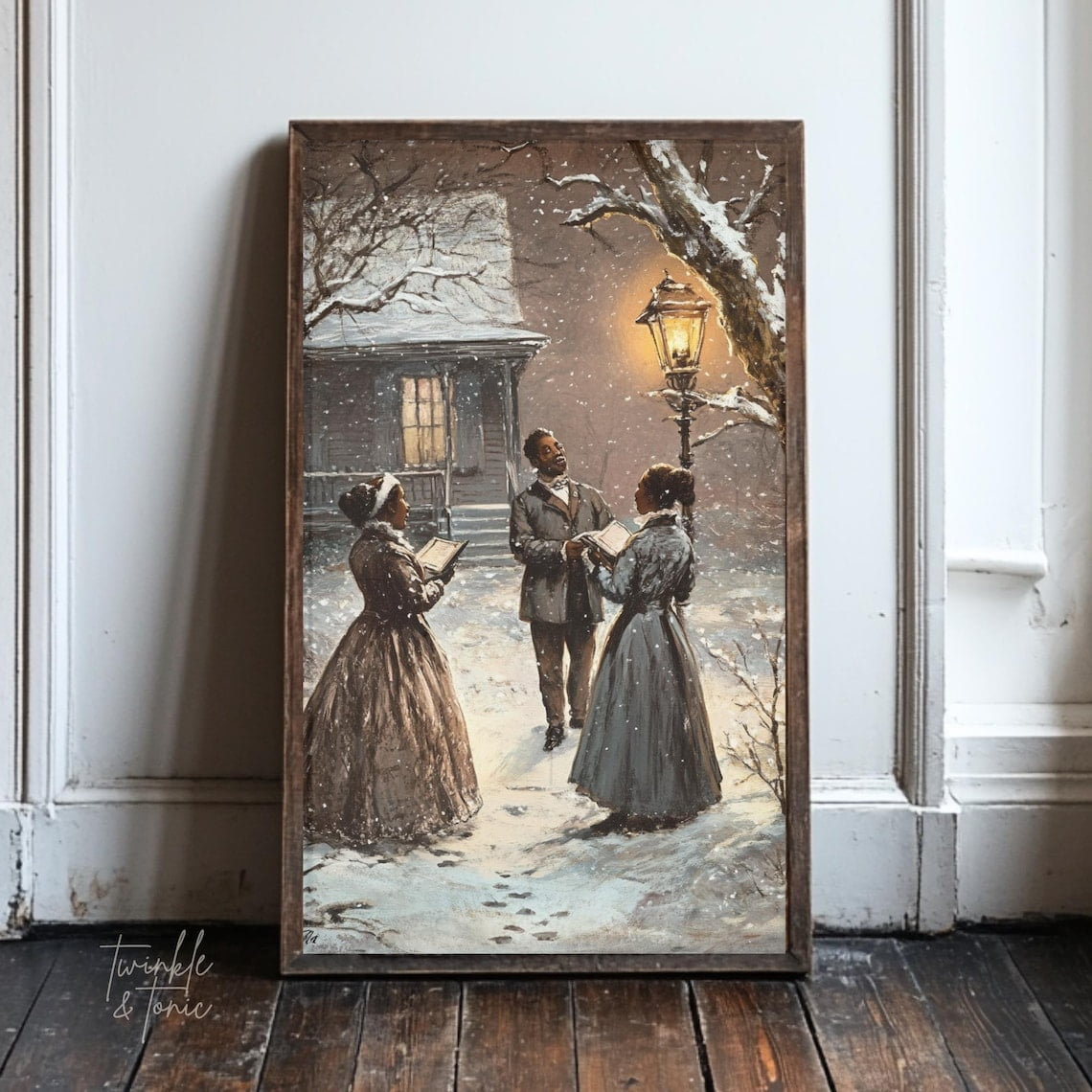 PosterArt Vintage Winter Holiday Wall Art Victorian Seasonal Décor ...
