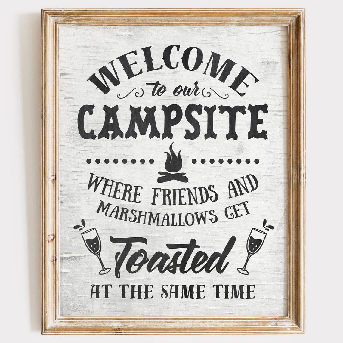 PosterArt Welcome To Our Campsite Art Print Rustic Outdoor Wall Décor ...