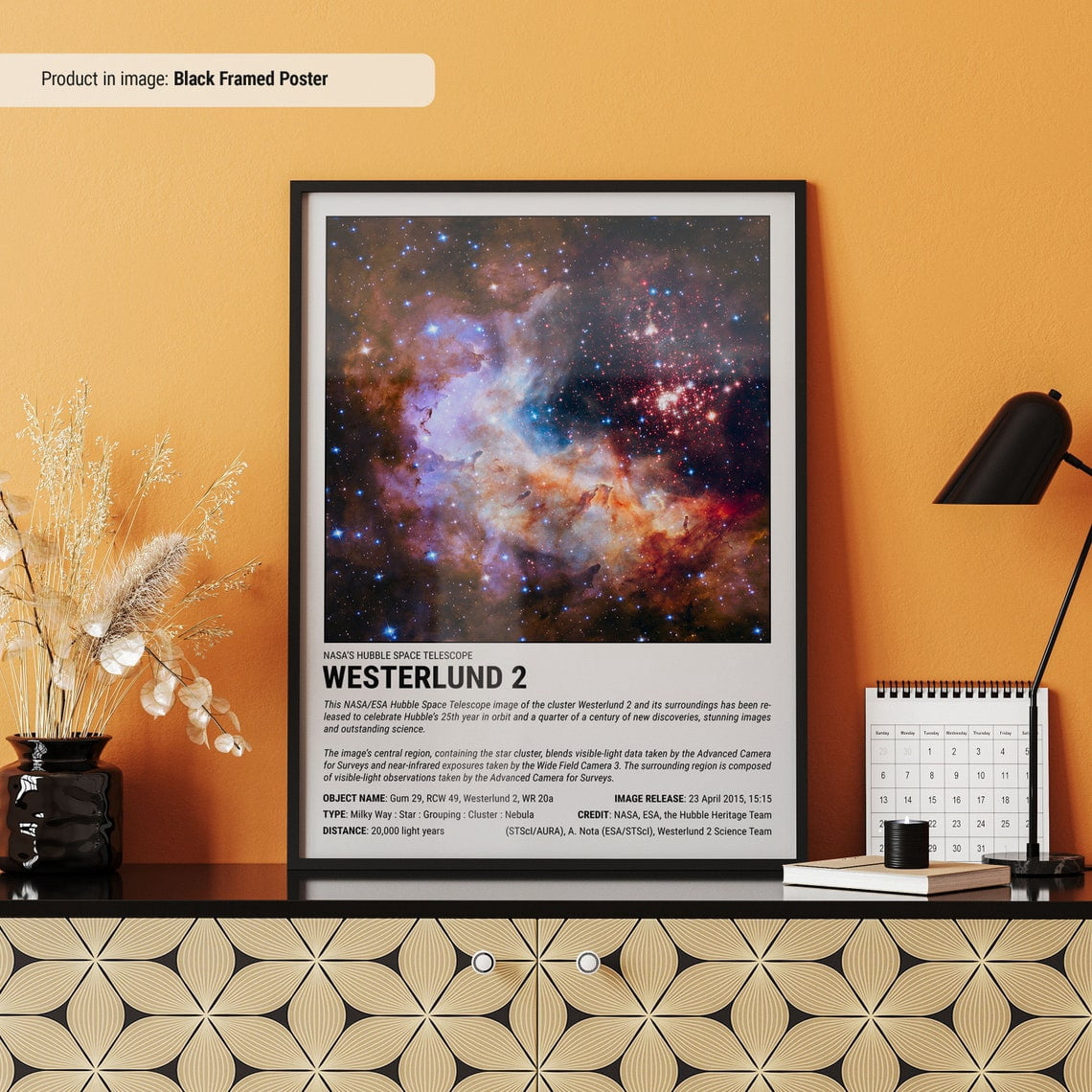 PosterArt Westerlund 2 Poster Space Posters Hubble Telescope Space Wall ...