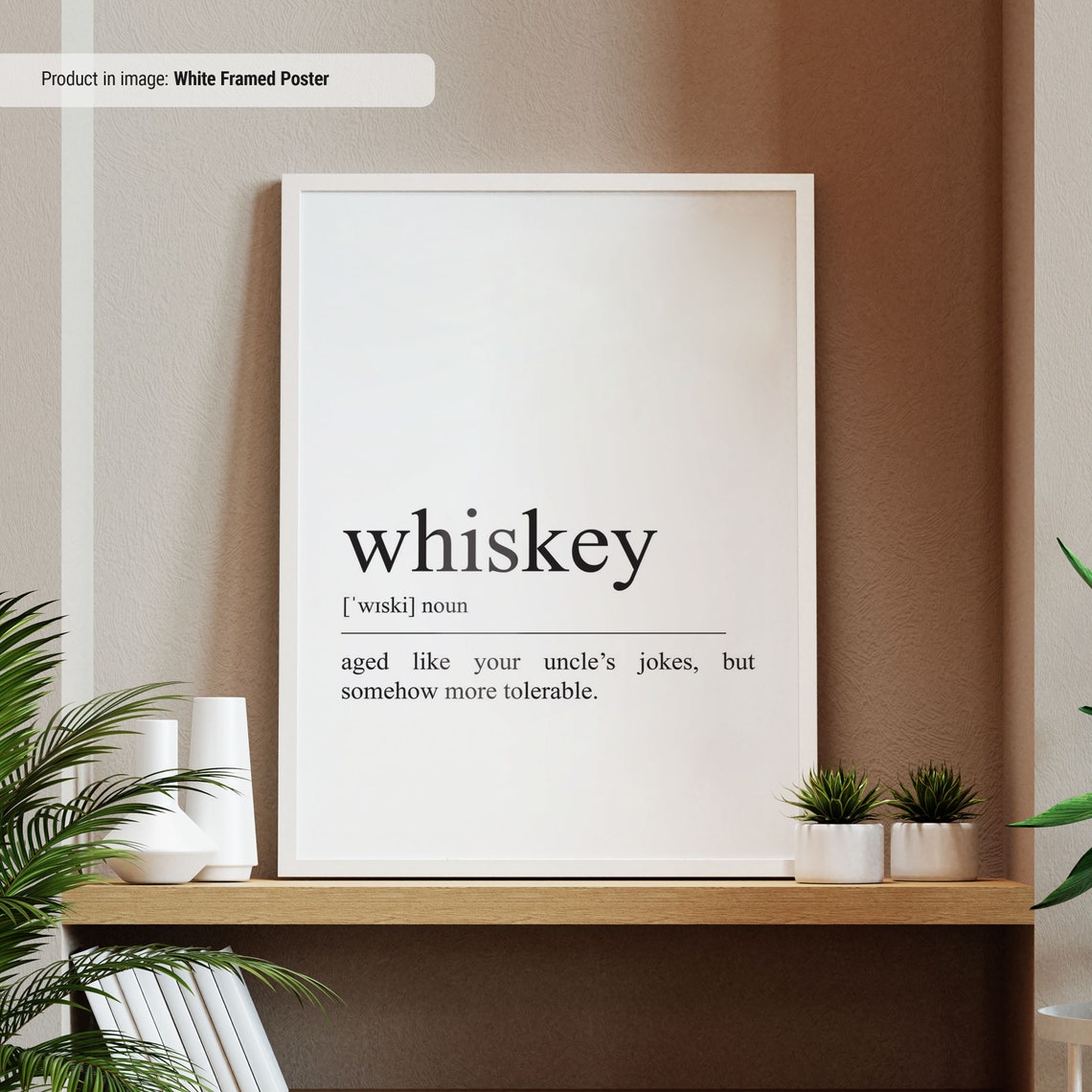 PosterArt Whiskey Poster Whiskey Definition Wall Art Bar Cart Whiskey ...