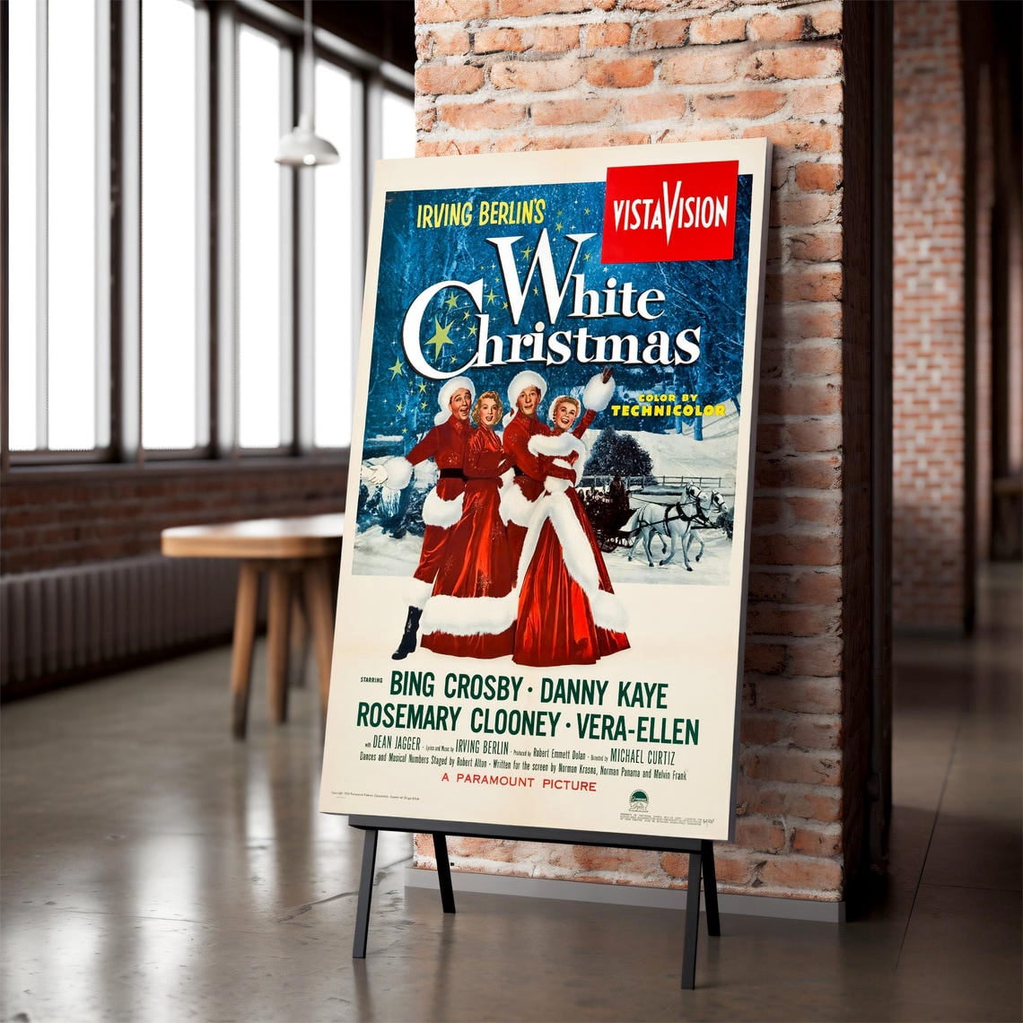 PosterArt White Winter Holiday Poster, 1954 Vintage Holiday Movie Art ...