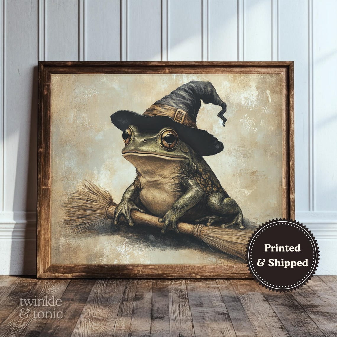 PosterArt Witch Frog Art Print Vintage Gothic Wall Décor Dark ...