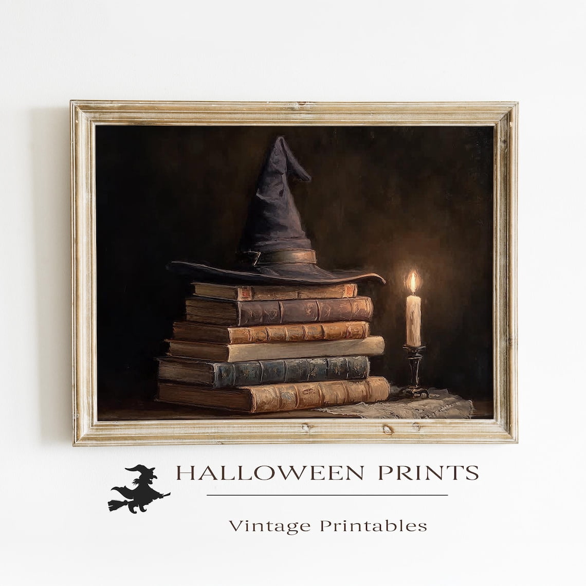 PosterArt Witch Hat Spellbook Poster Wall Art, Dark Academia Gothic ...