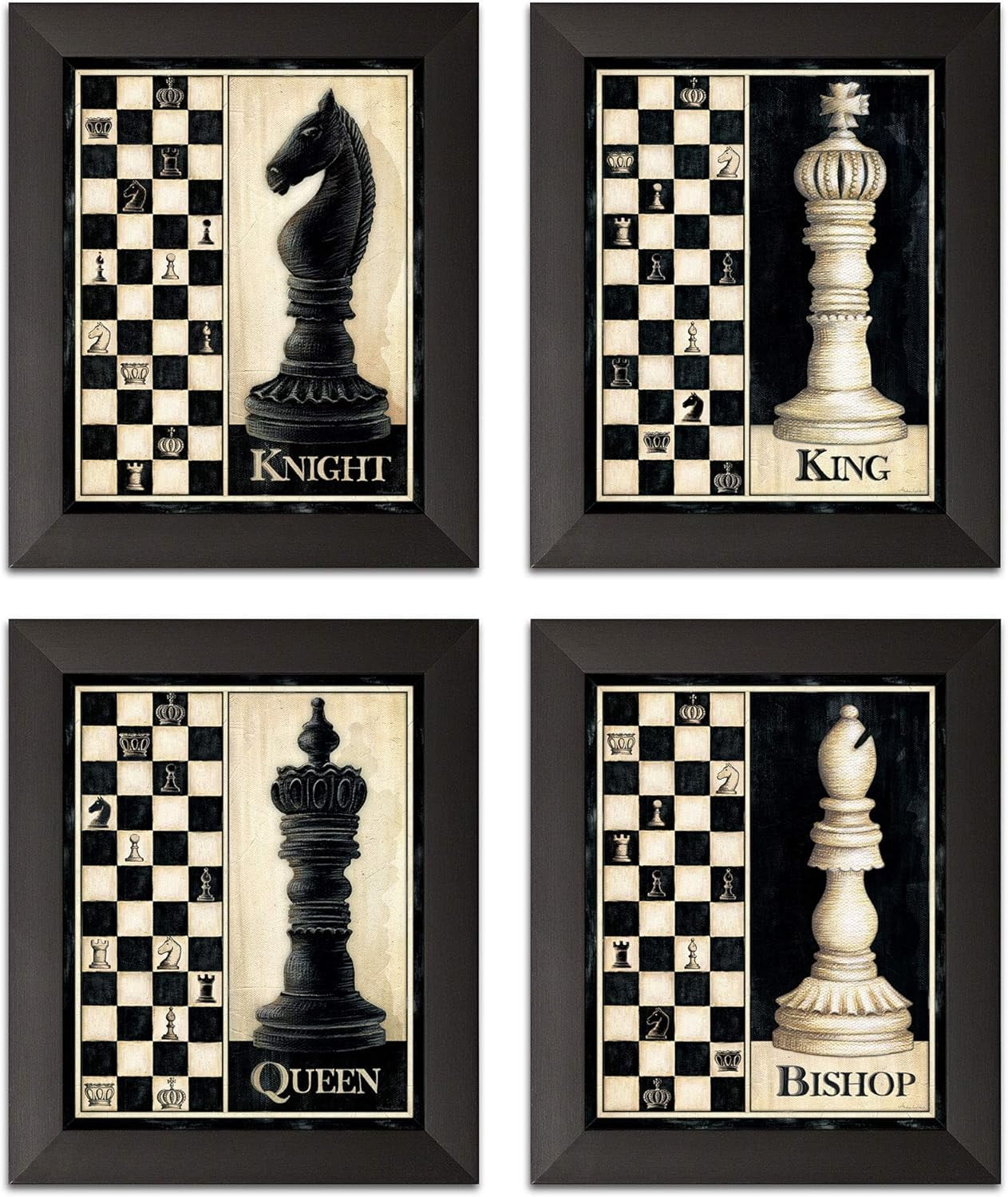 PosterArtNow Check Mate! Classic King, Queen, Knight, Bishop Chess ...