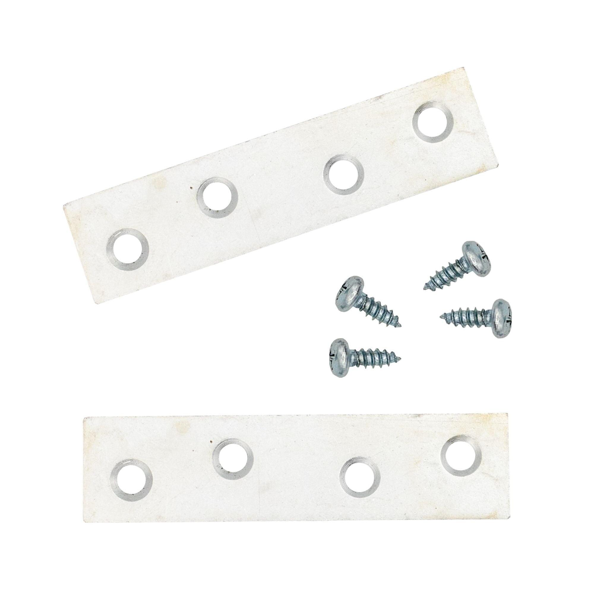 PosterPalooza 4" Mending Plate Zinc Plated Flat Joining Plate Pack of ...