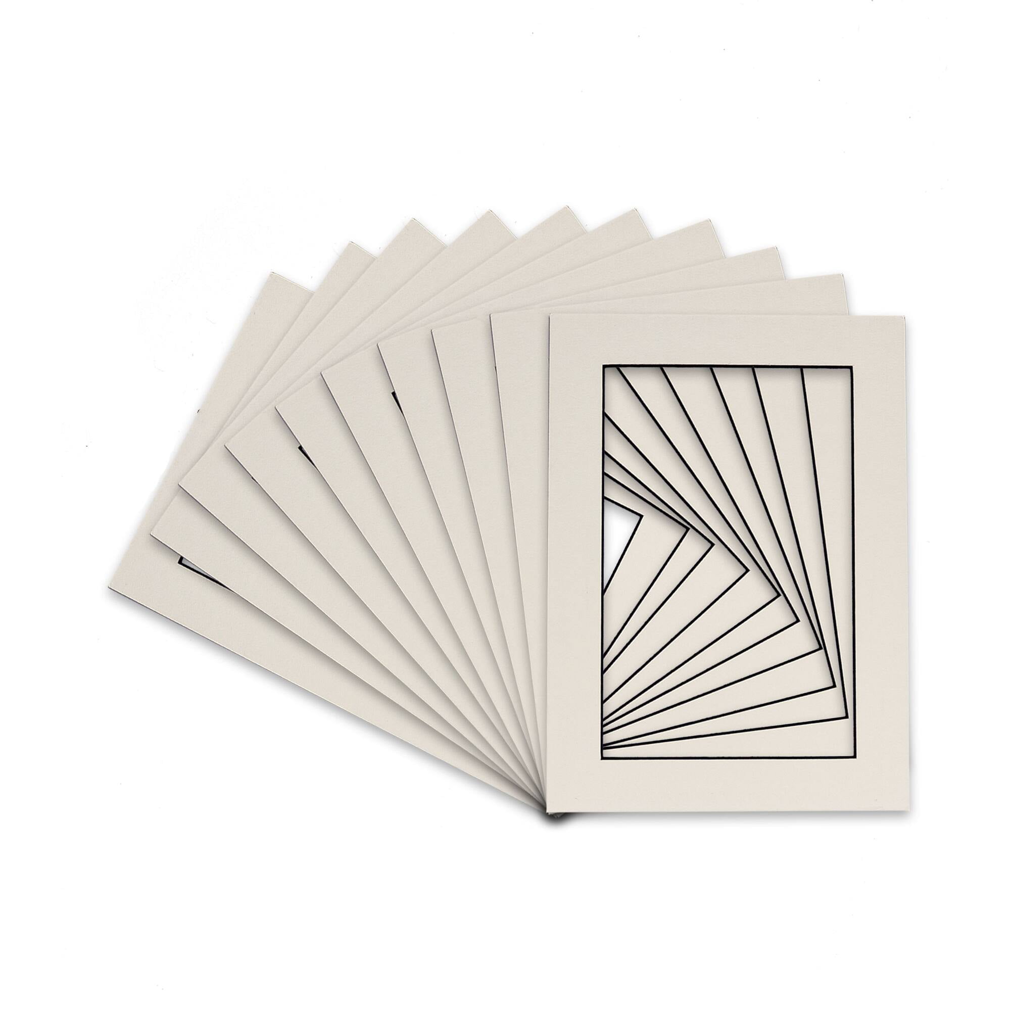 PosterPalooza Pack of TEN 6x9 Mats Bevel Cut for 3x5 Photos - Acid Free ...