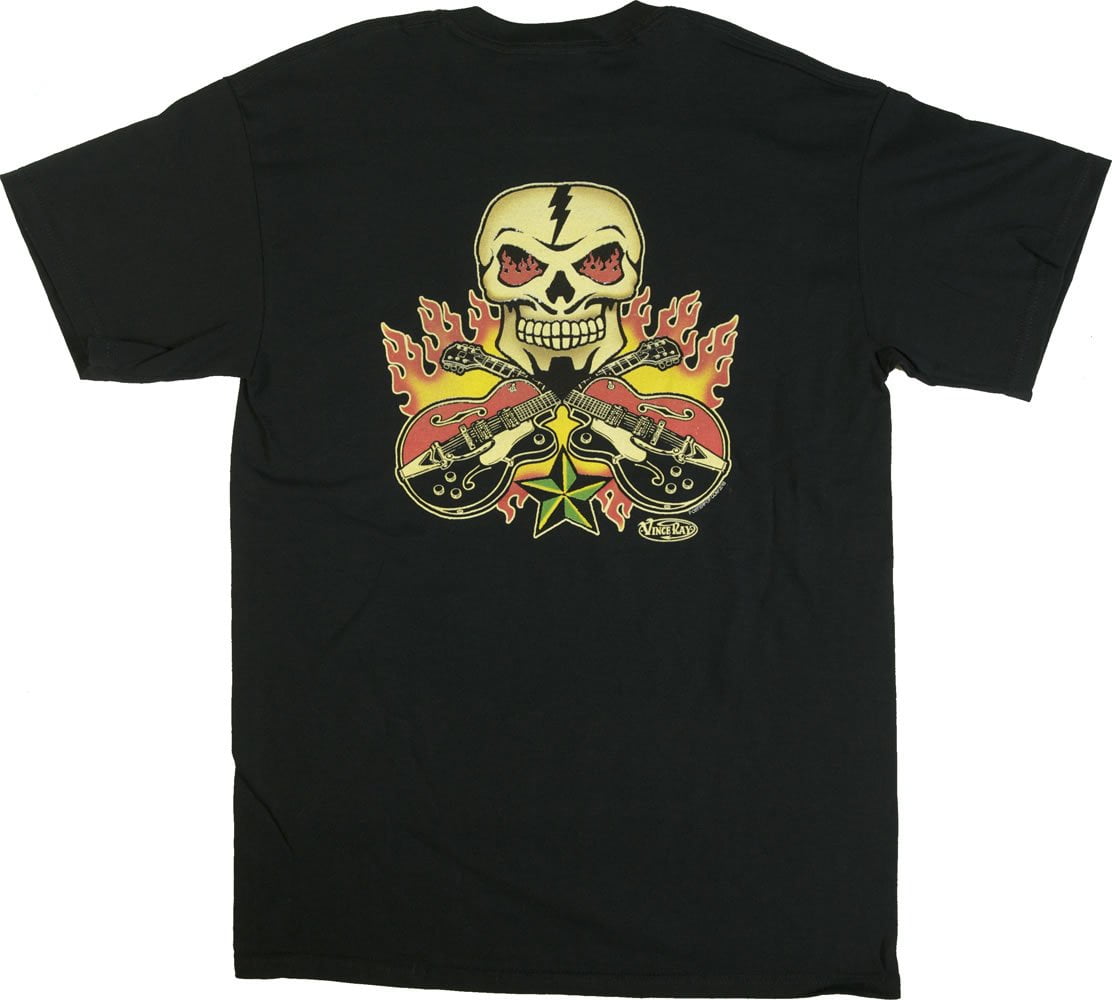 PosterPop Vince Ray Skull n Guitars T-Shirt - Walmart.com