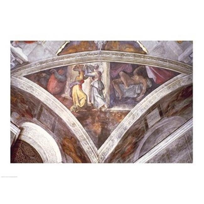 Posterazzi BALBAL30102LARGE Sistine Chapel Ceiling - Judith Carrying ...