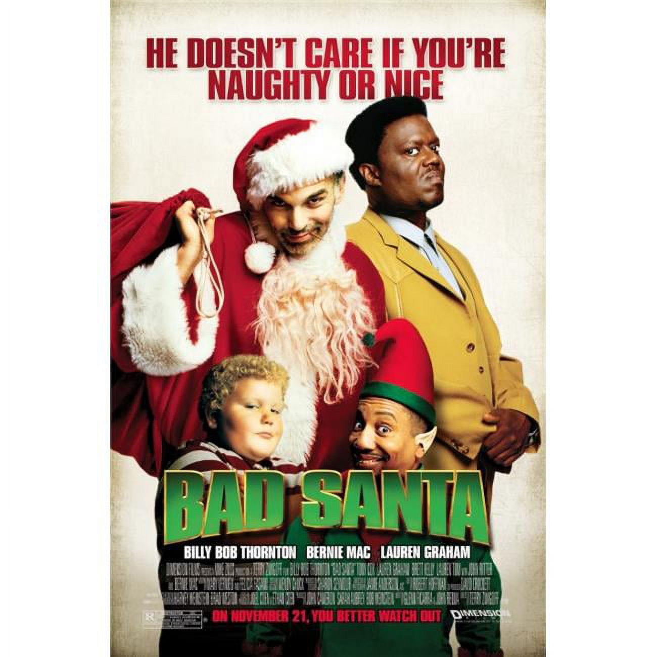 Posterazzi Bad Santa Movie Poster - One Sheet Poster Print - 24 x 36 in ...