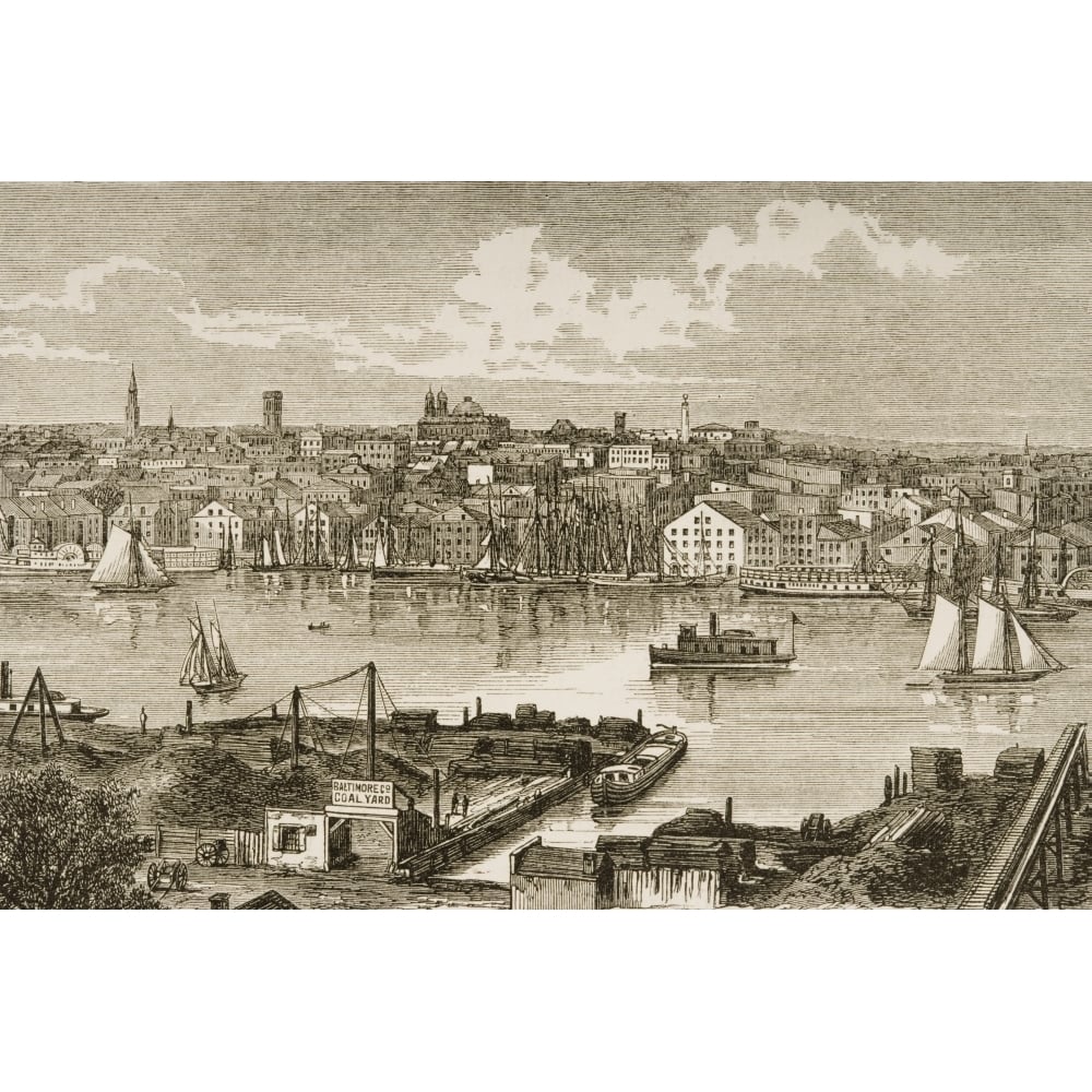 Posterazzi DPI1839555LARGE Baltimore Maryland In 1870S From American ...