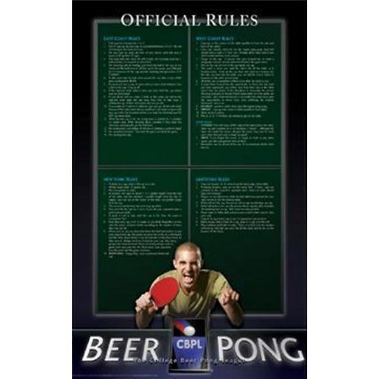 Beer Pong Rules Poster