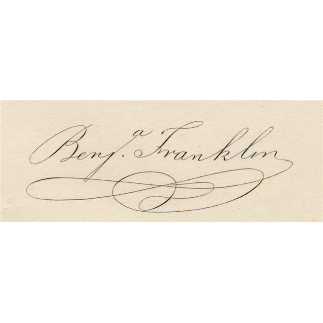 Posterazzi DPI1838766LARGE Benjamin Franklin 1706-1790. Signature ...