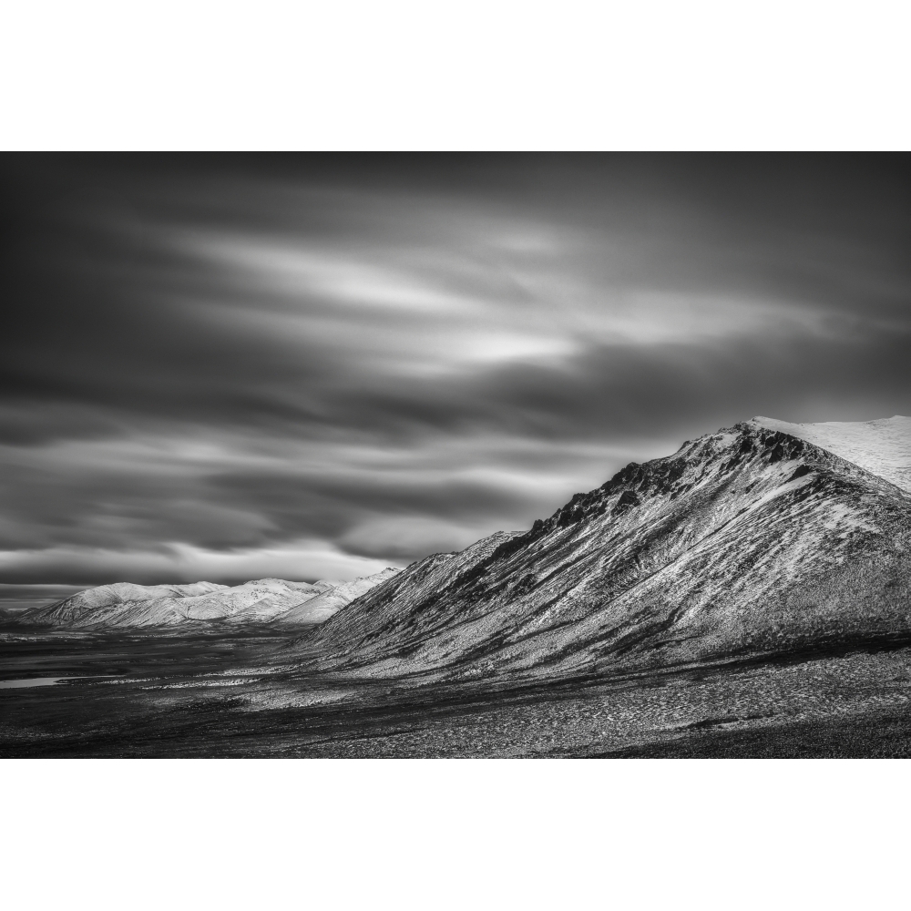 Posterazzi Black & White Long Exposure of Clouds Over The Cloudy Range Along The Dempster ...