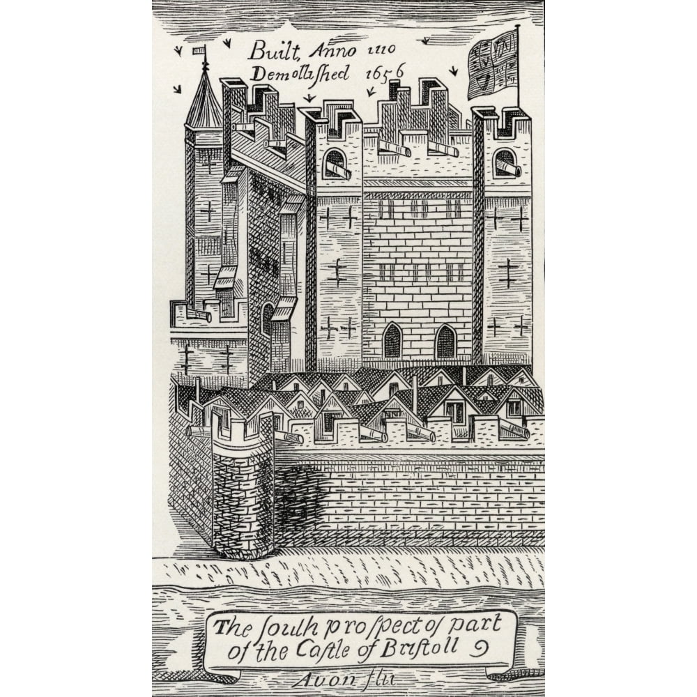 Posterazzi Bristol Castle, England. After James Millerds Map of Bristol ...