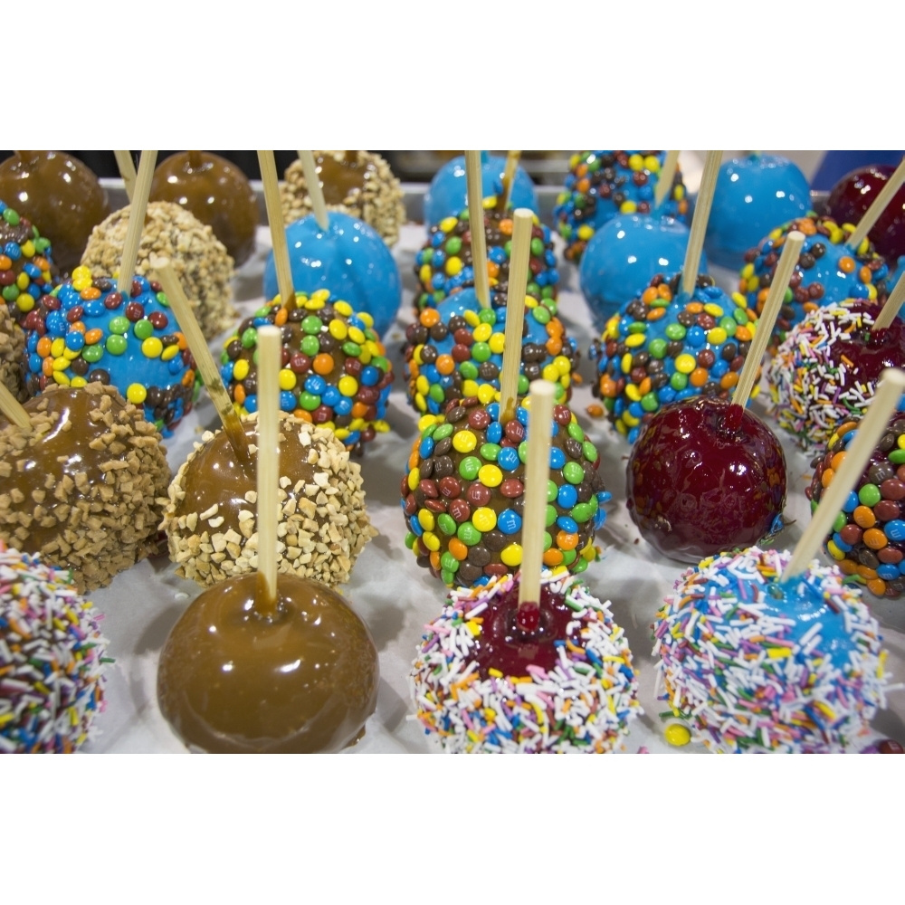 Posterazzi Close-Up of Multi-Coloured Candy Apples - Calgary Alberta ...