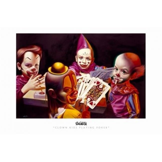 Posterazzi Clown Kids Playing Poker Movie Poster - 17 x 11 in ...