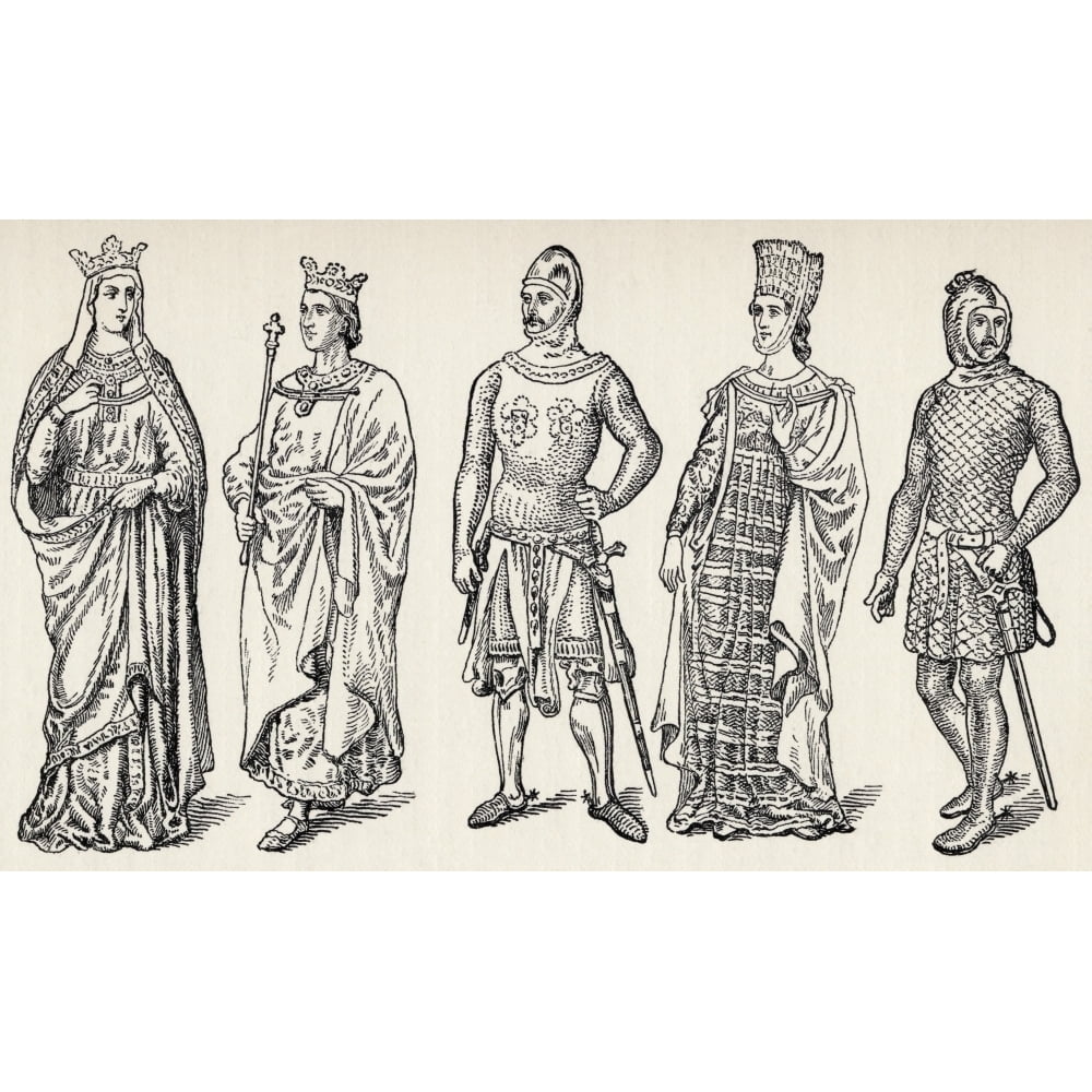 Posterazzi Costumes of The Thirteenth Century Spanish Kings & Nobles ...