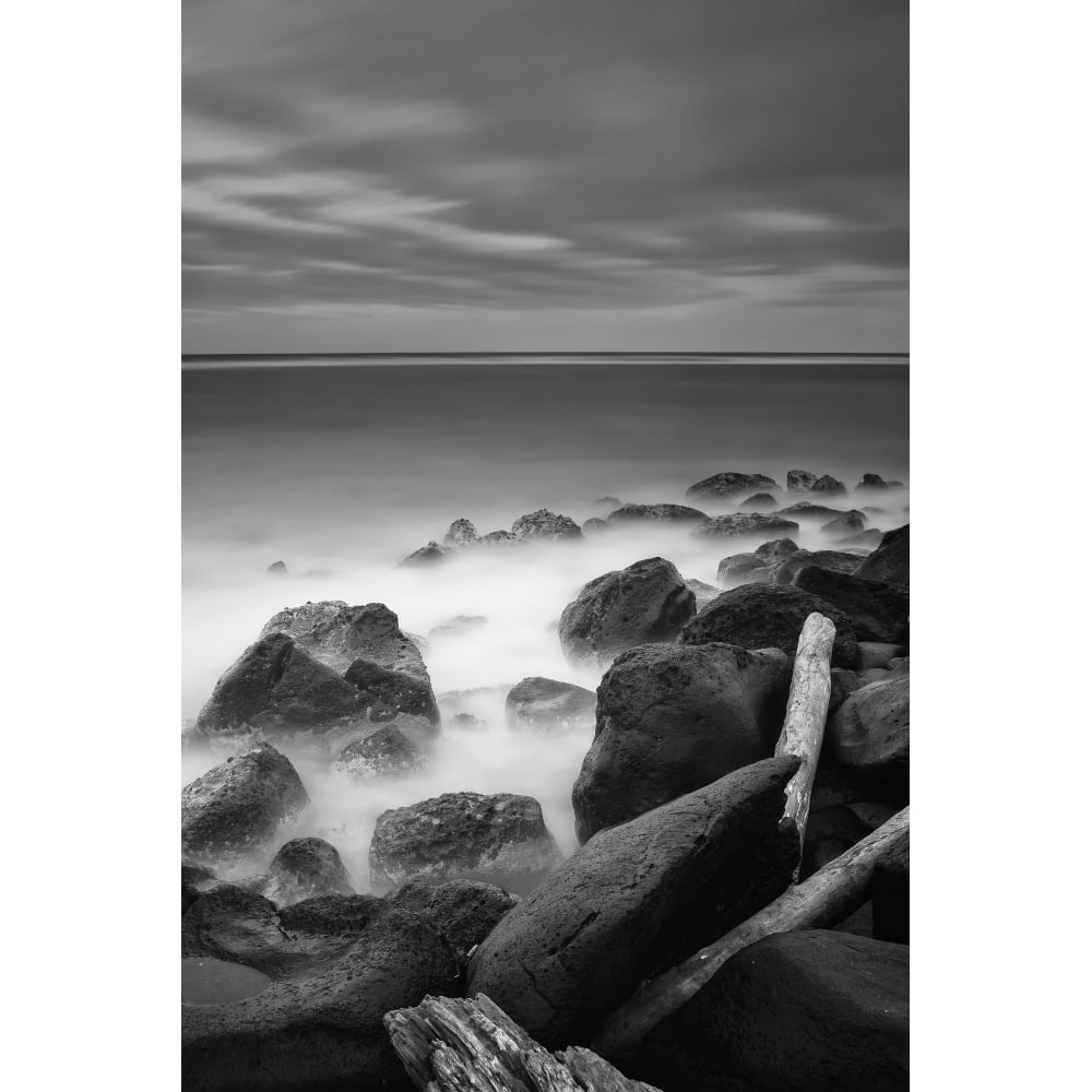 Posterazzi DPI12278665 Long Exposure of The Surf Along Wailua Beach ...