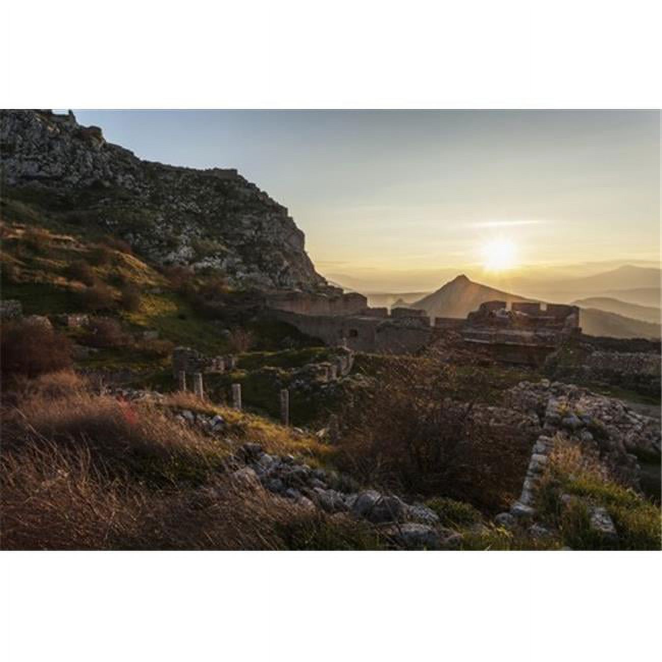Posterazzi DPI12286932 Ruins of Stone Buildings & Walls At Sunset ...