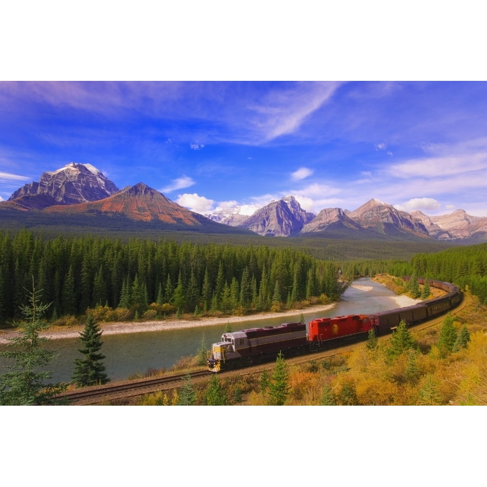 Posterazzi DPI1795133LARGE Train in Banff National Park Poster Print by ...
