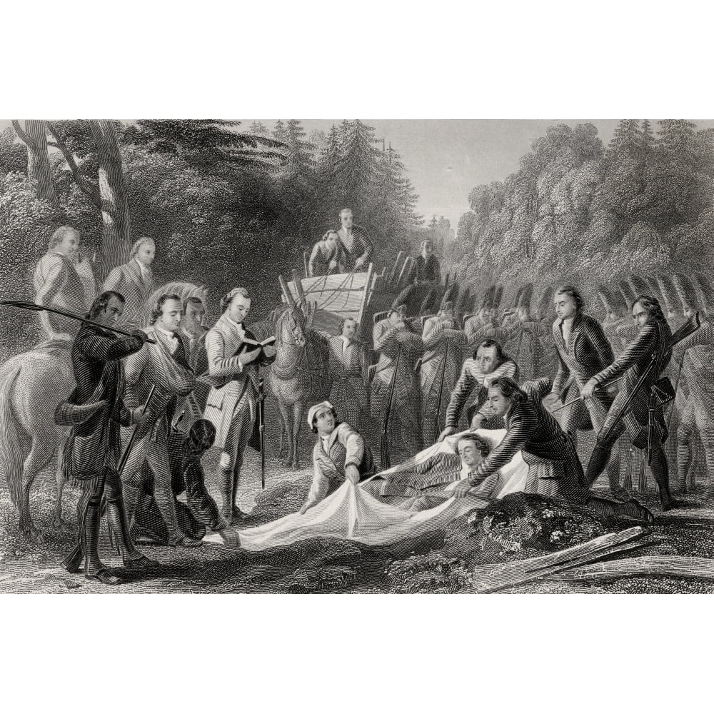 Posterazzi DPI1839395LARGE Burial of General Edward Braddock In 1755 ...