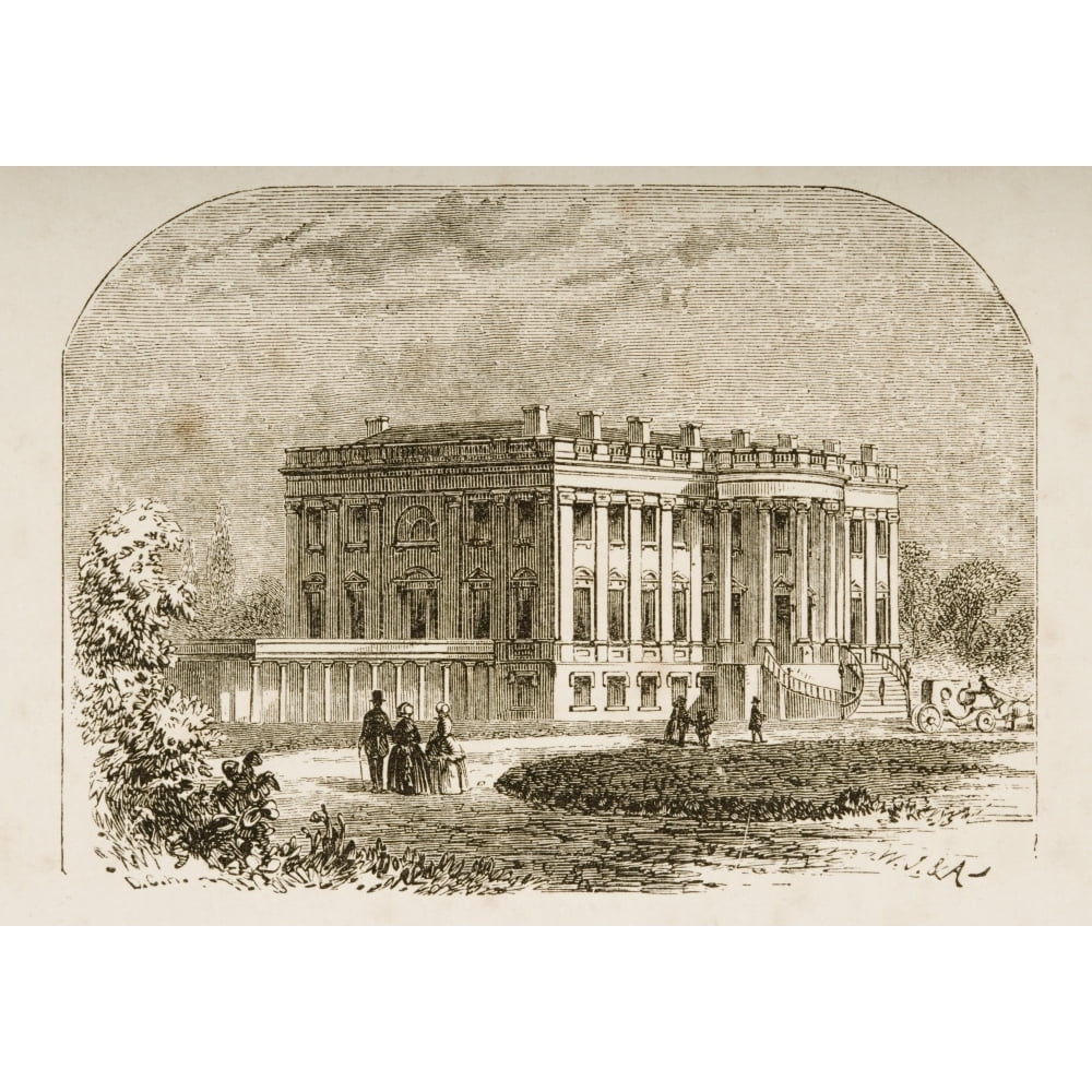 Posterazzi DPI1839557 The White House Washington Dc In 1870S From ...