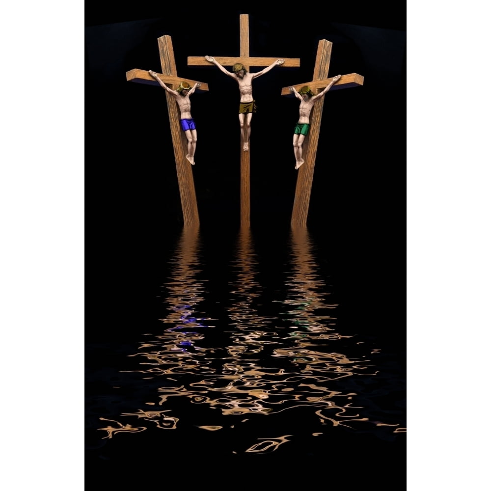 Posterazzi DPI1844535 Jesus & Two Thieves On The Cross Poster Print, 13 ...