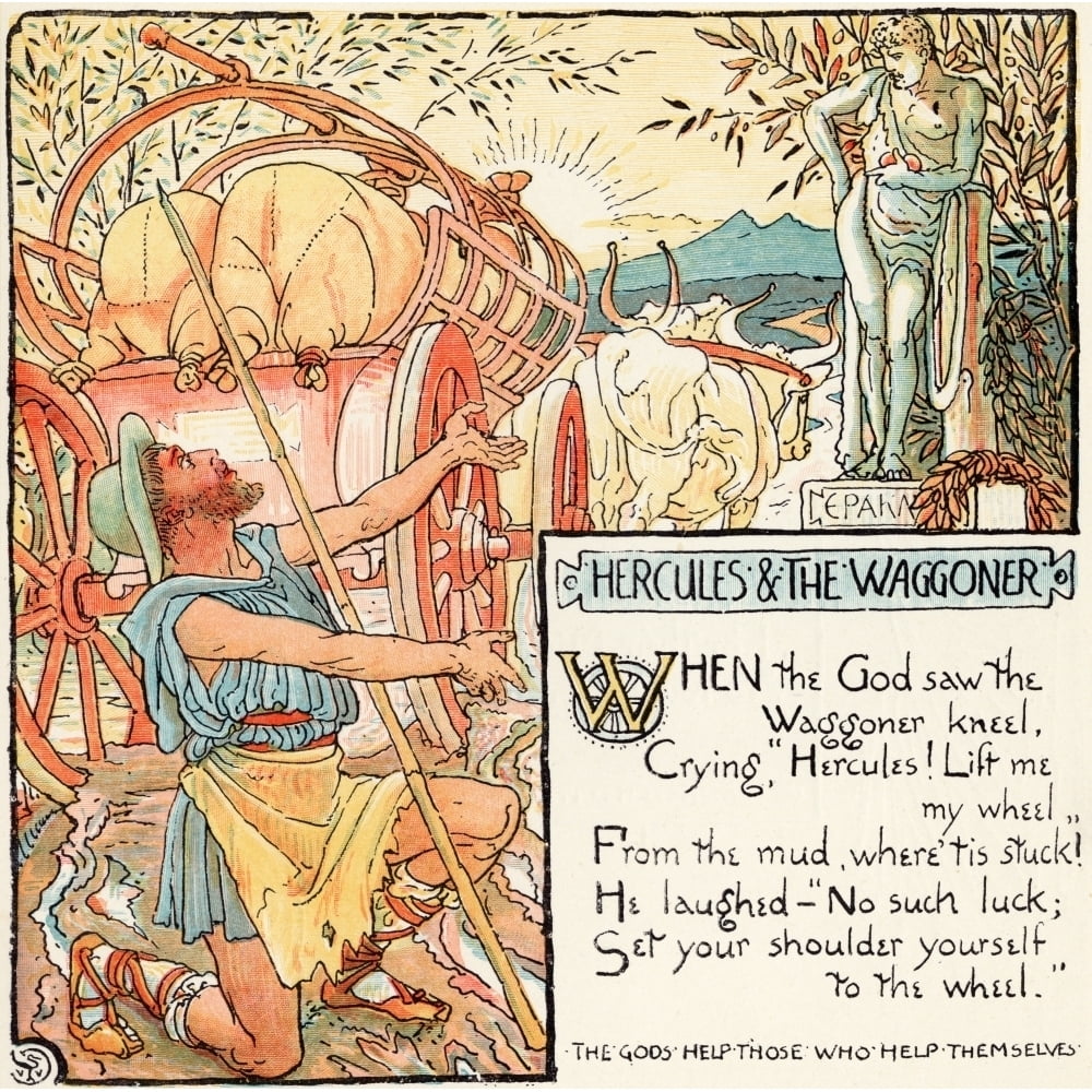 Posterazzi DPI1855445 Hercules & The Waggoner From The Book Babys Own ...