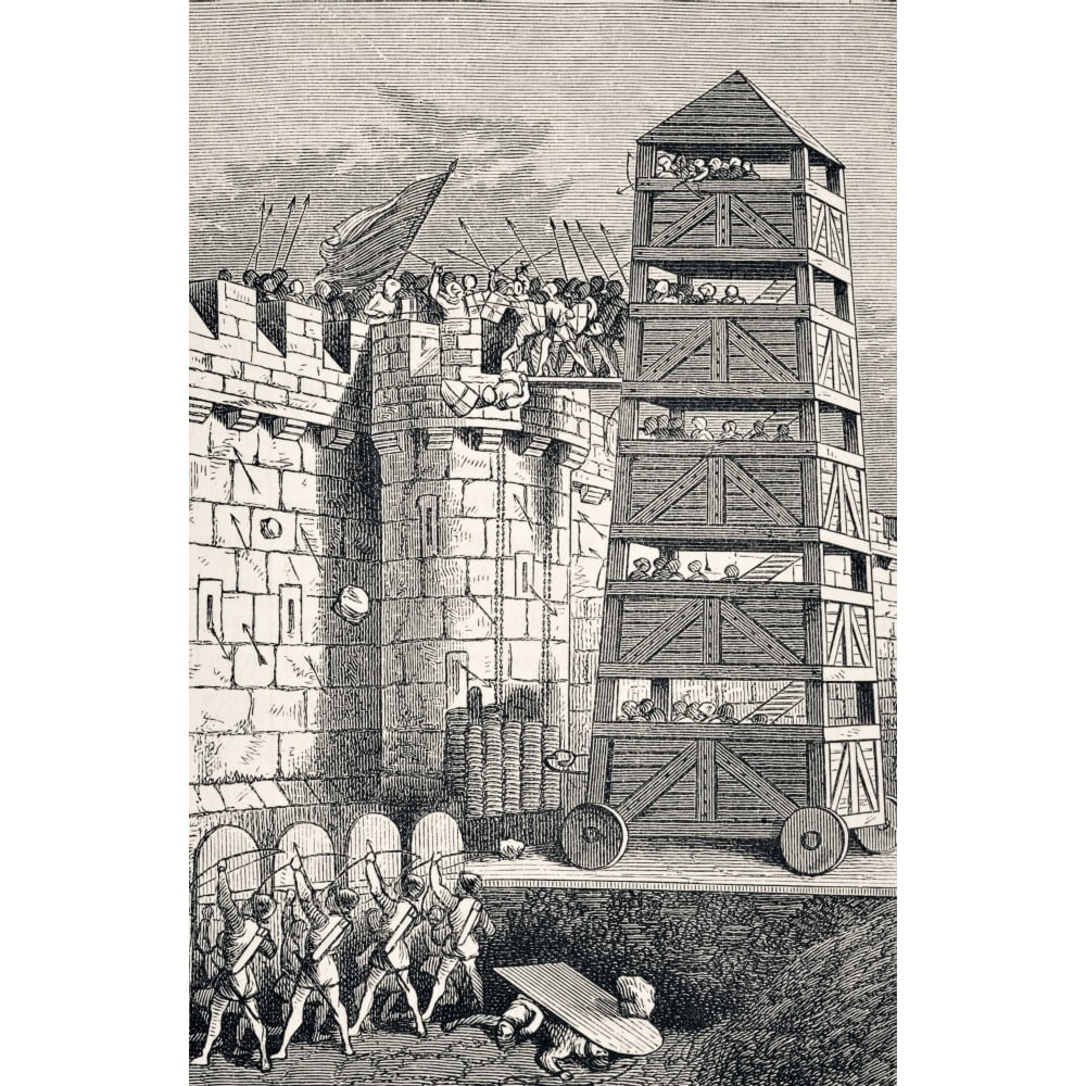 Posterazzi DPI1855707 Moveable Seige Tower Used In Attacks Against ...