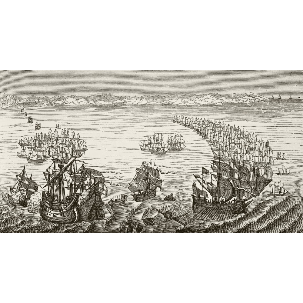Posterazzi DPI1855808 The Spanish Armada After A 17th Century Print ...