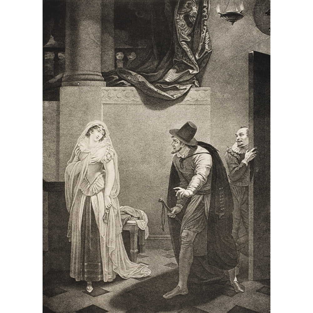 Posterazzi DPI1855849LARGE The Merchant of Venice Act II Scene V. Before ShylockS House. Shylock ...