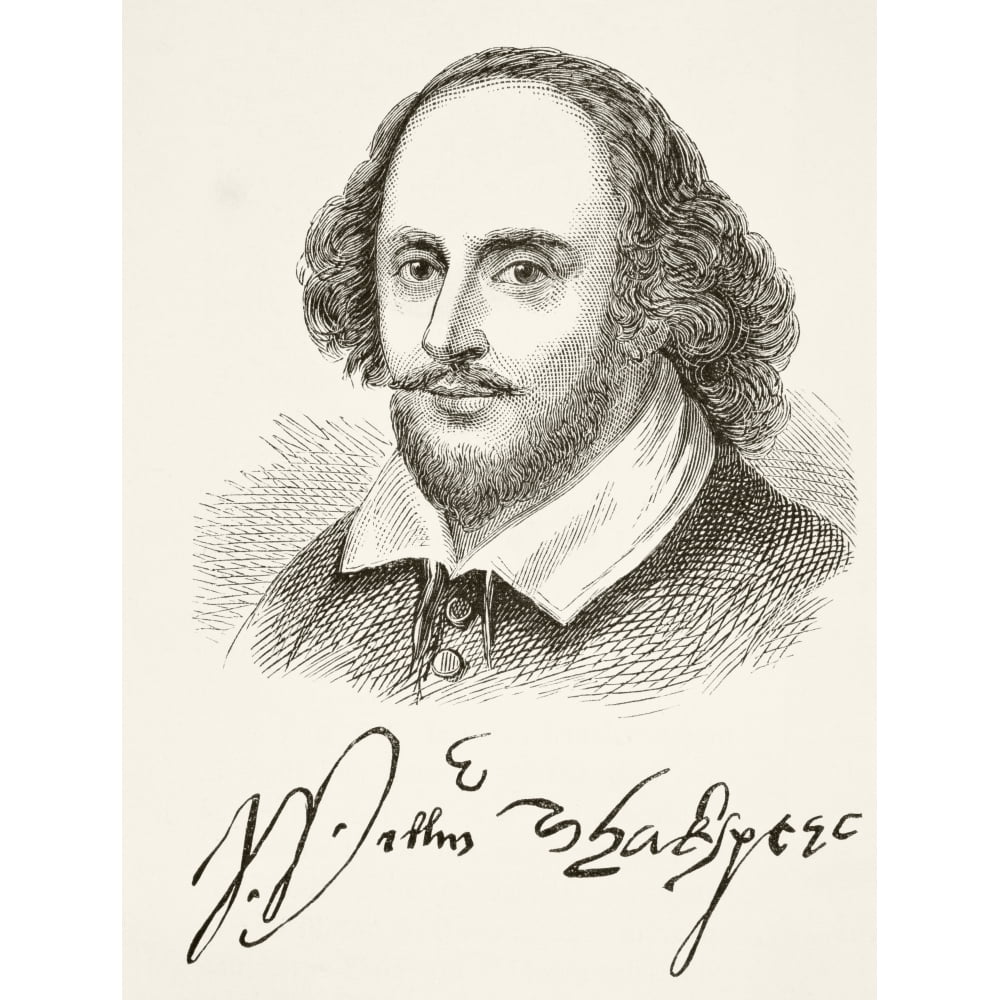 Posterazzi DPI1856252LARGE William Shakespeare 1564 To 1616 English ...