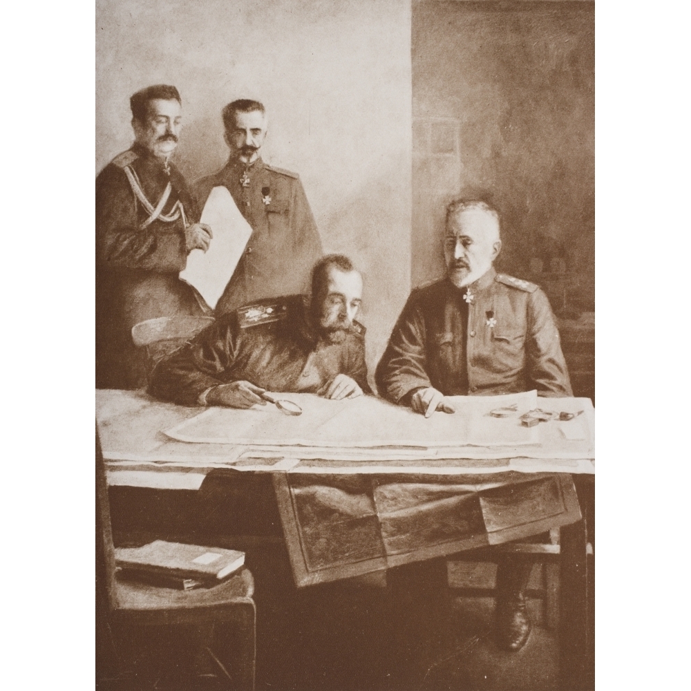 Posterazzi DPI1856782 The Emperor of Russia Nicholas II 1868-1918 Seated Left with The Grand ...