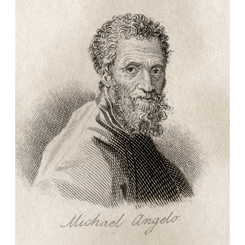 Posterazzi DPI1856804 Michelangelo Buonarroti, 1475-1564 Italian High ...