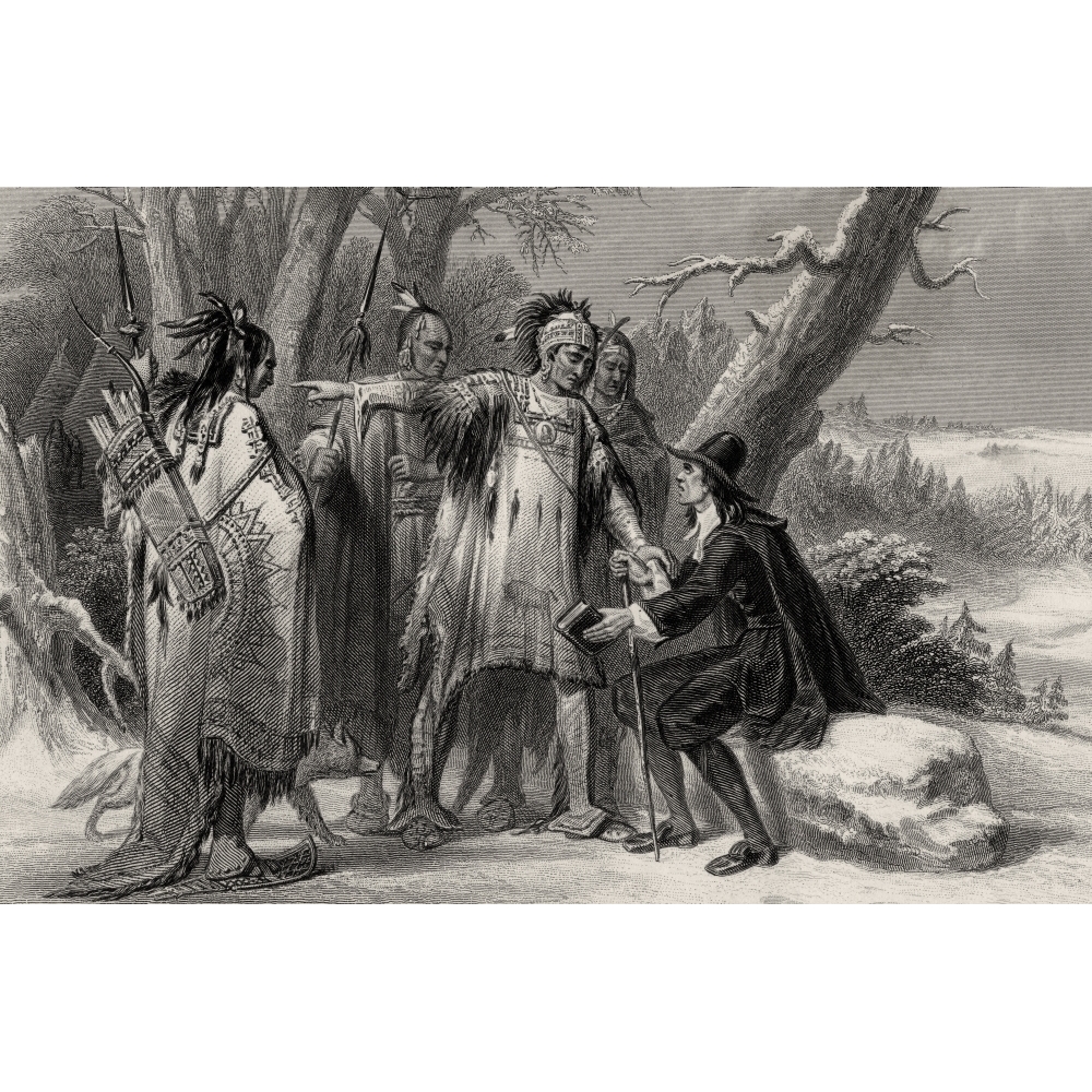 Posterazzi DPI1857802 Roger Williams Sheltered by The Narragansetts ...