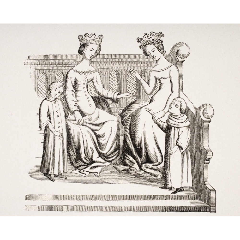 Posterazzi DPI1857846 Dress of Noble Ladies & Children in The 14th ...